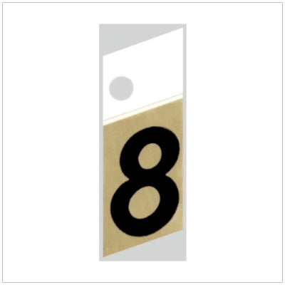 1" Slanted Black On Gold Numbers — MonsterFastener