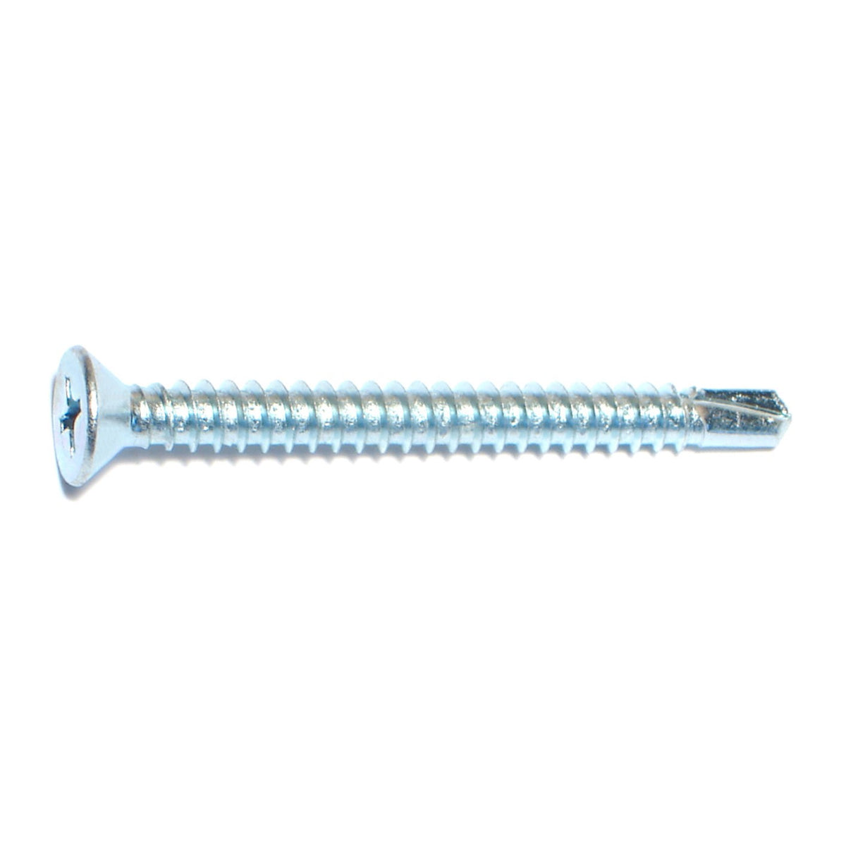 #10-16 x 2" Zinc Plated Steel Phillips Flat Head Self-Drilling Screws ...