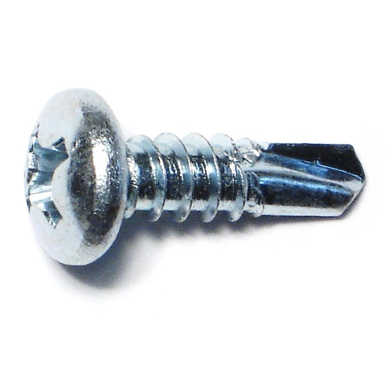 #12-14 x 3/4" Zinc Plated Steel Phillips Pan Head Self-Drilling Screws ...