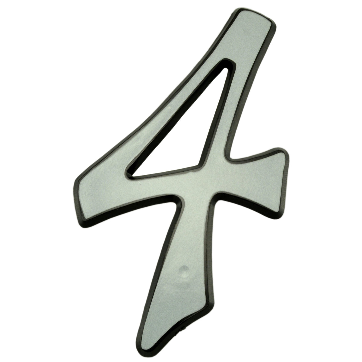 4" - "4" White Plastic Reflective House Numbers — MonsterFastener