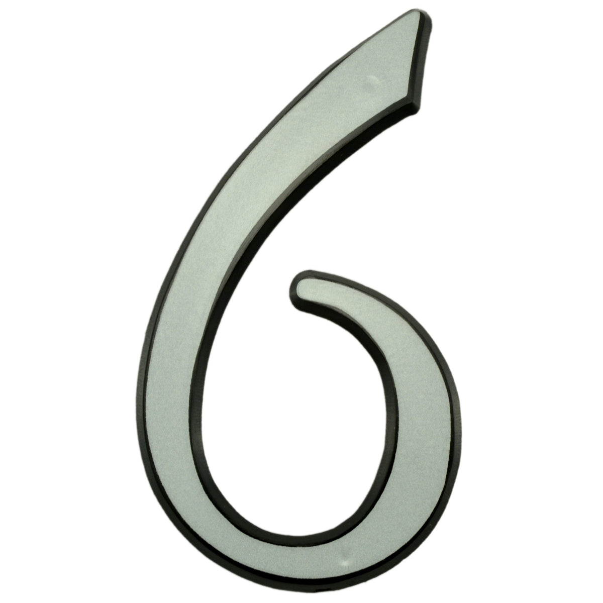 4" - "6" White Plastic Reflective House Numbers — MonsterFastener