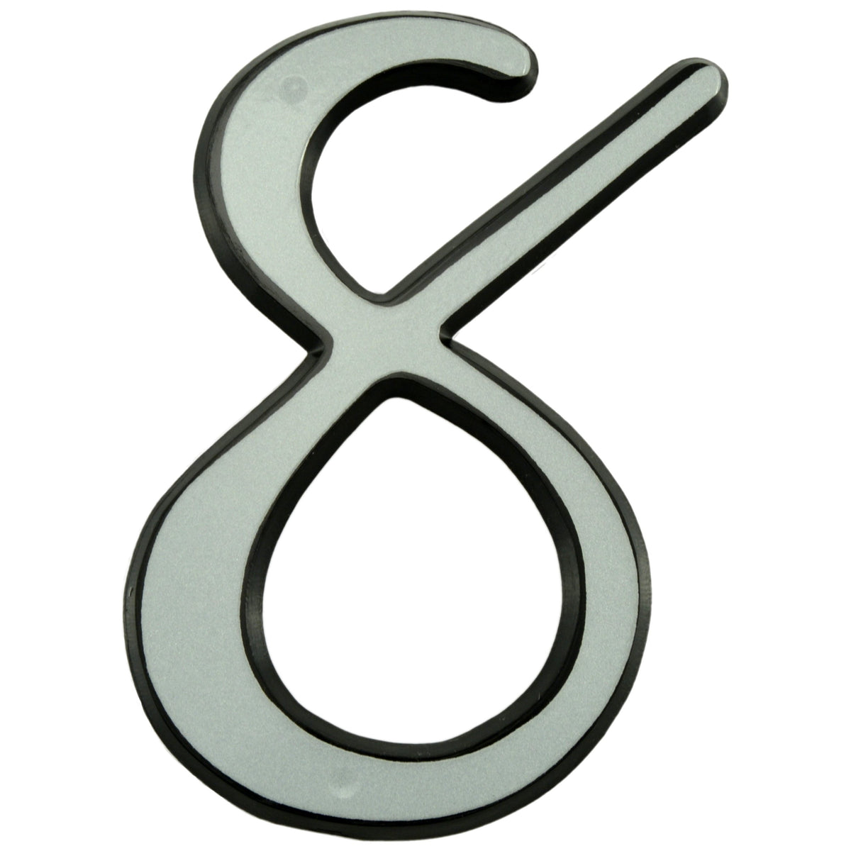 4" - "8" White Plastic Reflective House Numbers — MonsterFastener