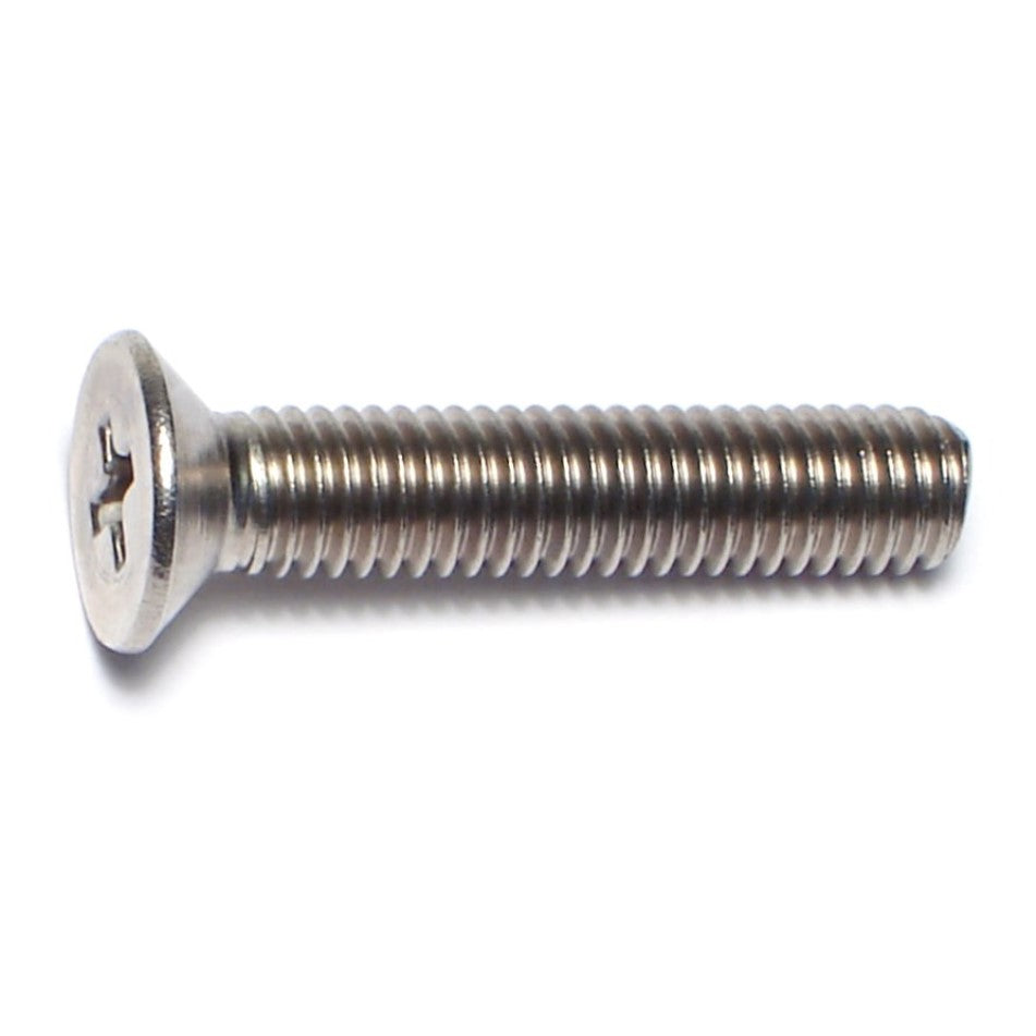 5mm-0.8 x 25mm A2 Stainless Steel Coarse Thread Phillips Flat Head Mac ...