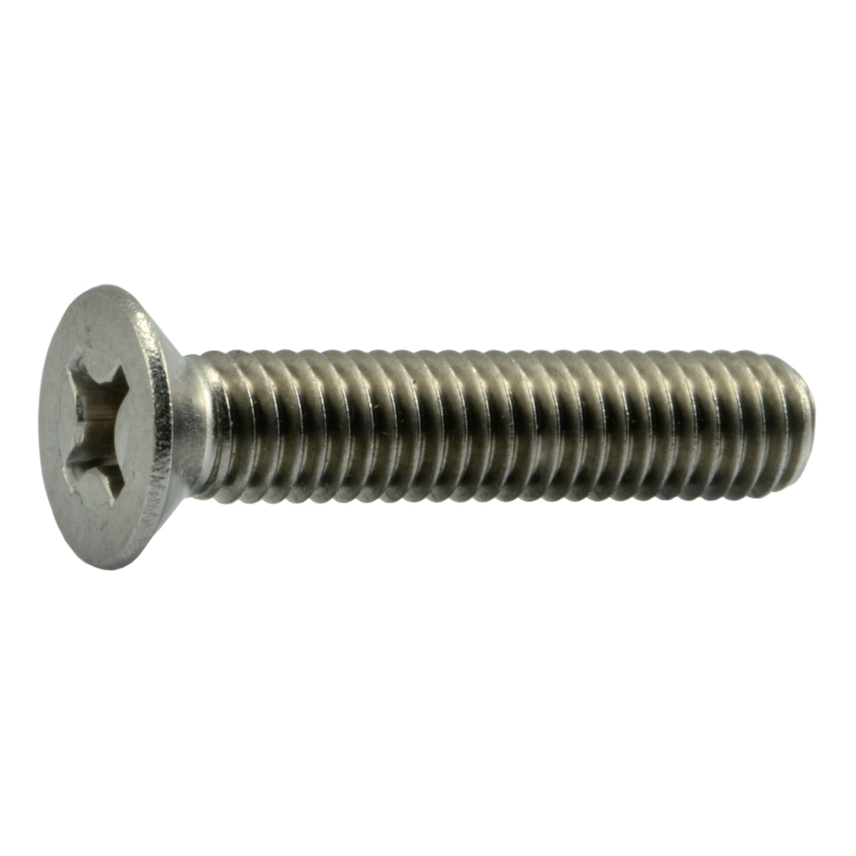 6mm-1.0 x 30mm A2 Stainless Steel Coarse Thread Phillips Flat Head Mac ...