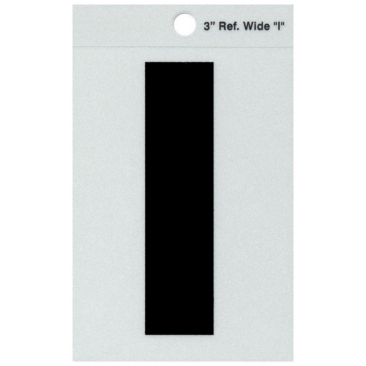 3" - I Straight Wide Black Reflective Letters — MonsterFastener