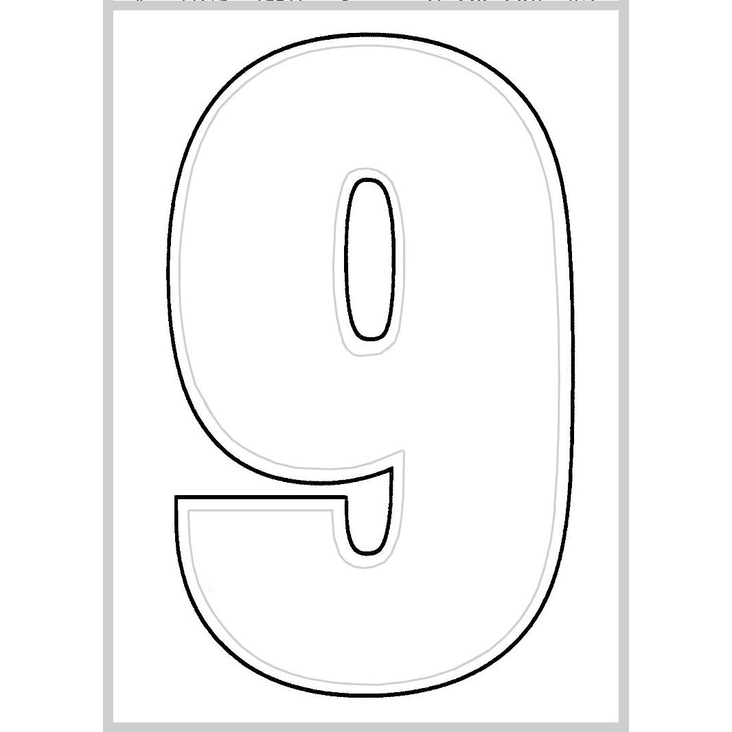 3" - 9 White Die Cut Numbers — MonsterFastener