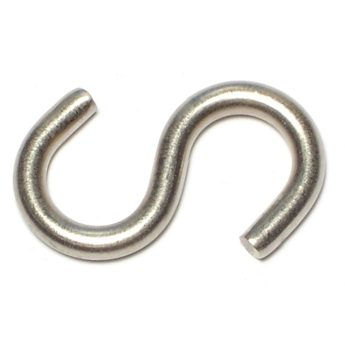3/16" x 1/2" x 1-3/4" 18-8 Stainless Large Wire S Hooks (10 pcs ...