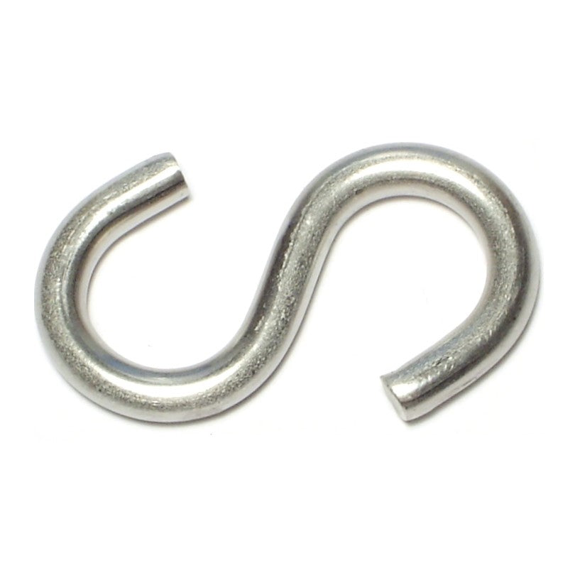 1/4" x 9/16" x 2-1/8" 18-8 Stainless Large Wire S Hooks (6 pcs ...