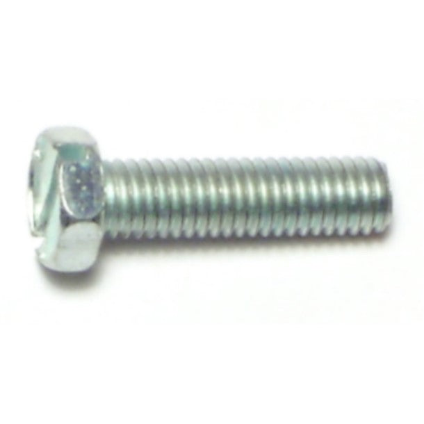 #10-32 x 3/4" Zinc Slotted Indented Hex Machine Screws (40 pcs ...