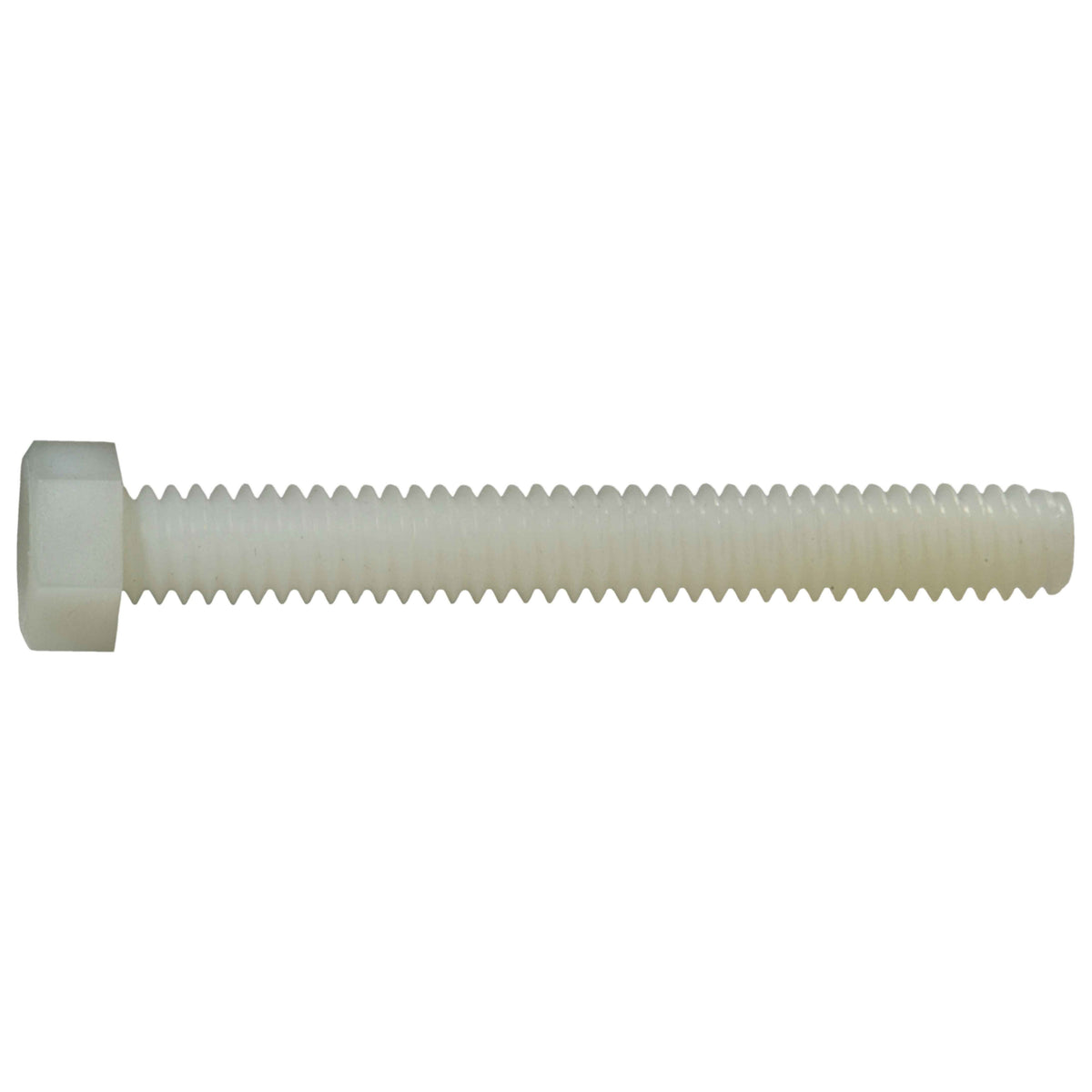 1/4"-20 x 2" Nylon Plastic Coarse Thread Hex Cap Screws (10 pcs ...