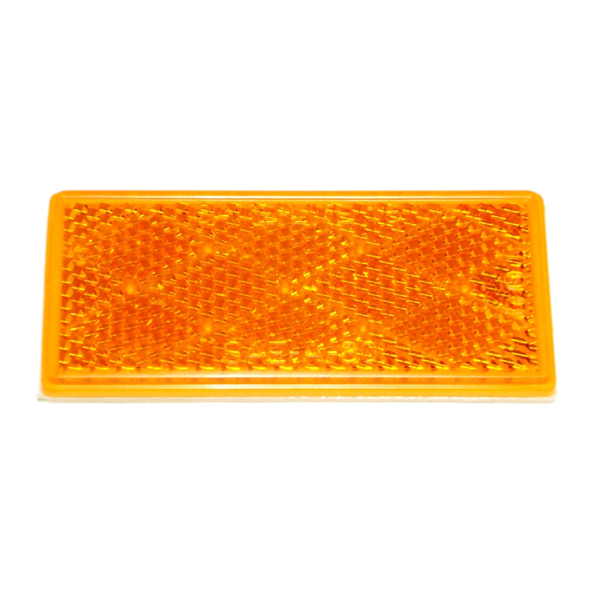 3-1/4" x 1-1/2" Amber Plastic Rectangular Stick-On Reflectors (5 pcs ...