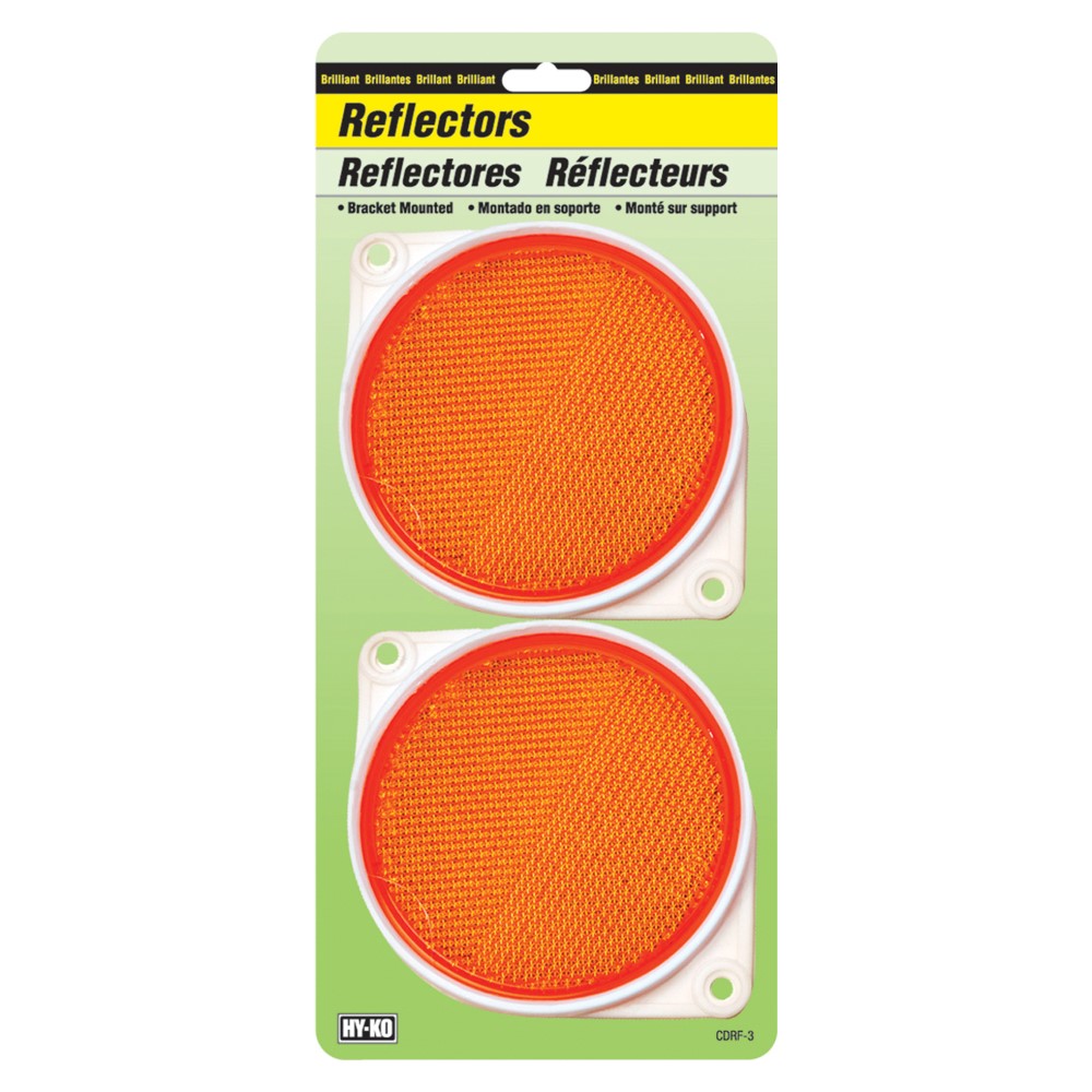 3.25" Carded Amber Reflector (12 pcs.) — MonsterFastener