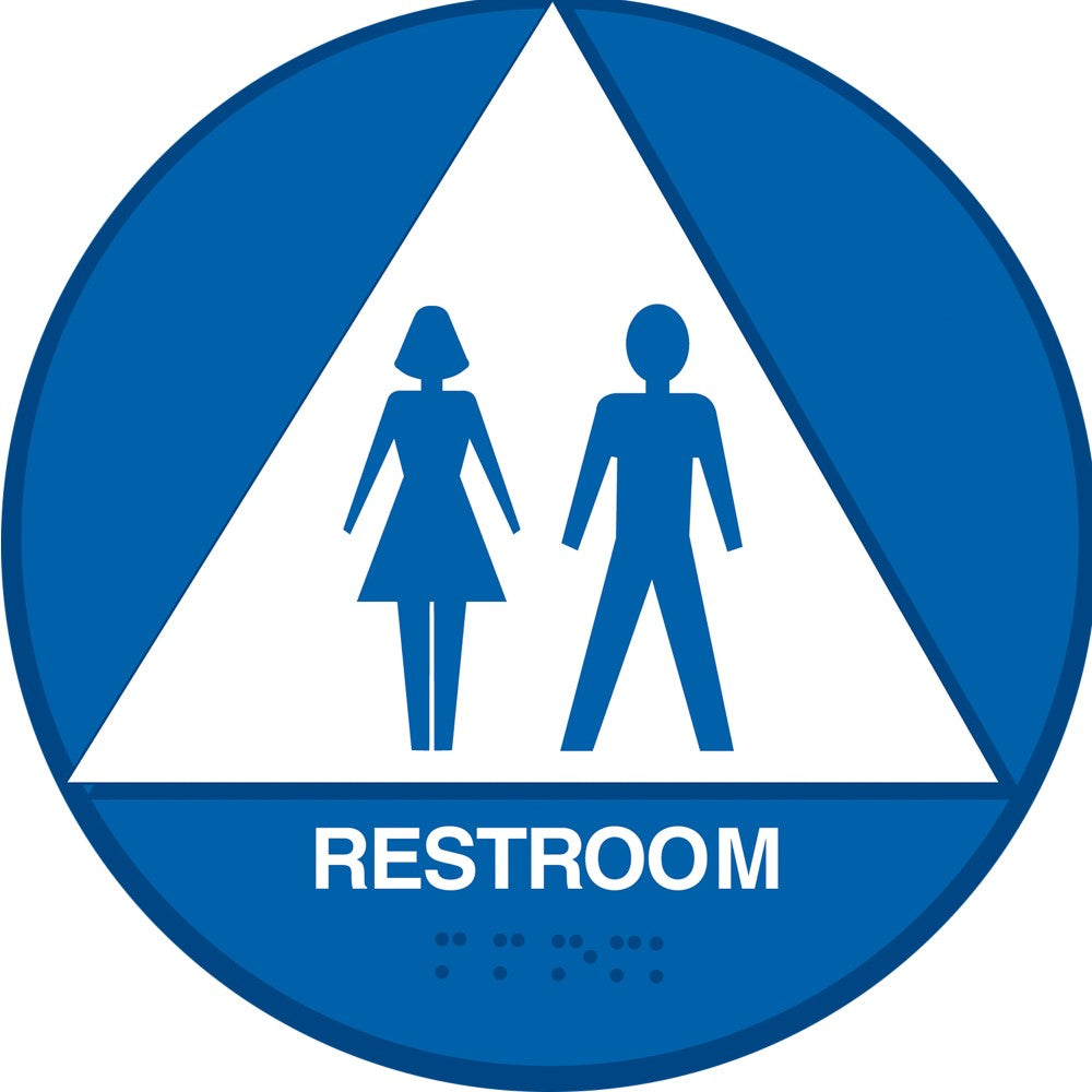 Unisex - Blue Round Sign 12" x 12" (3 pcs.) — MonsterFastener